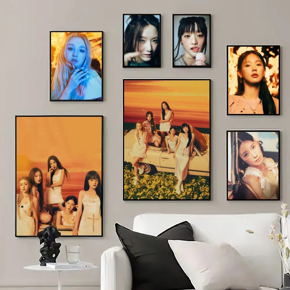 KPOP-gidle-G-I-DLE-HEAT-album-Poster-Prints-Wall-Pictures-Living-Room ...