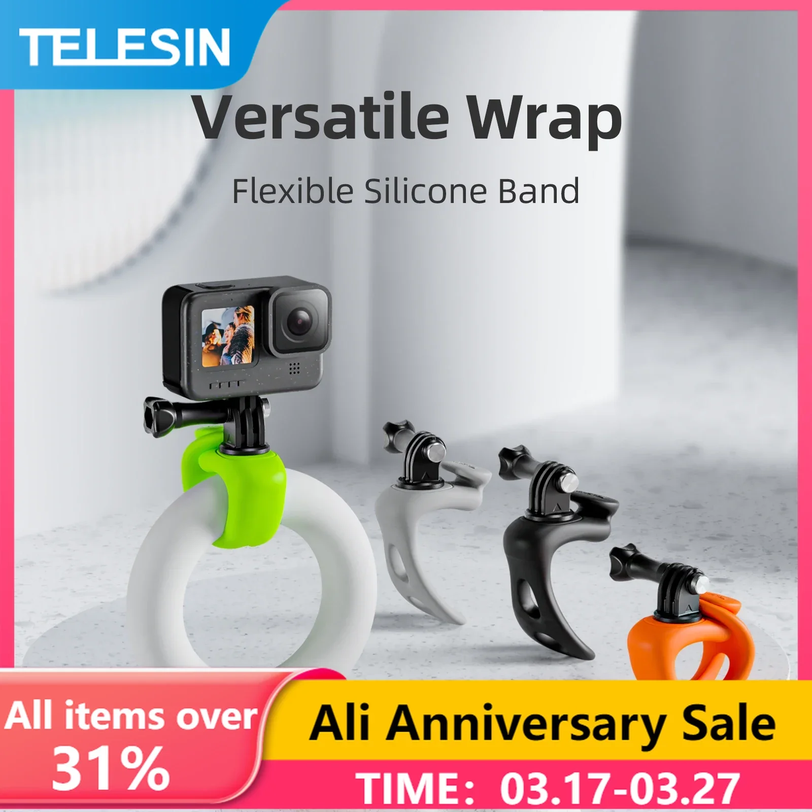 TELESIN-Mini-soporte-Flexible-ajustable-para-C-mara-de-Acci-n-accesorio ...