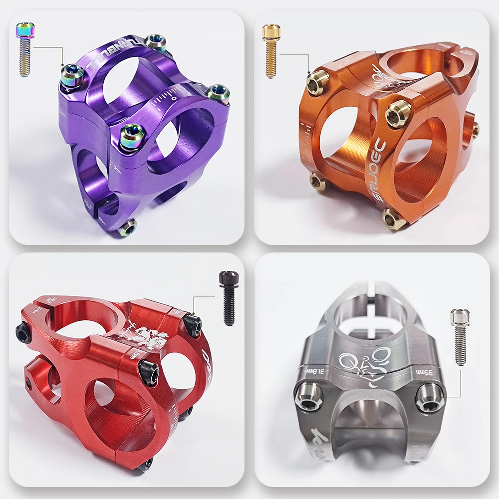 KRSEC Bike Stem Bolts Titanium Alloy Bolts Screw Brake Lever Screw M5 x ...