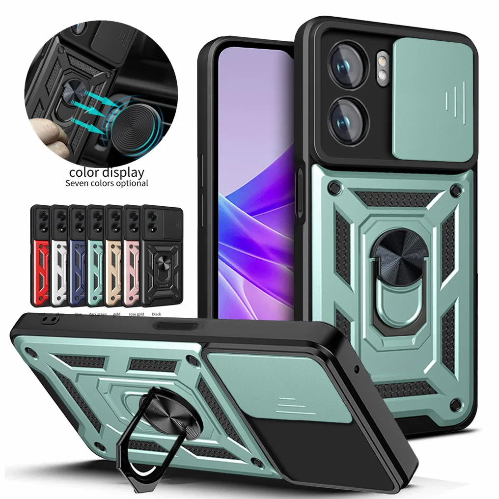 Armor Ring Stand Holder Case For Oppo A79 A78 A58 A38 A18 A98 A77 A57