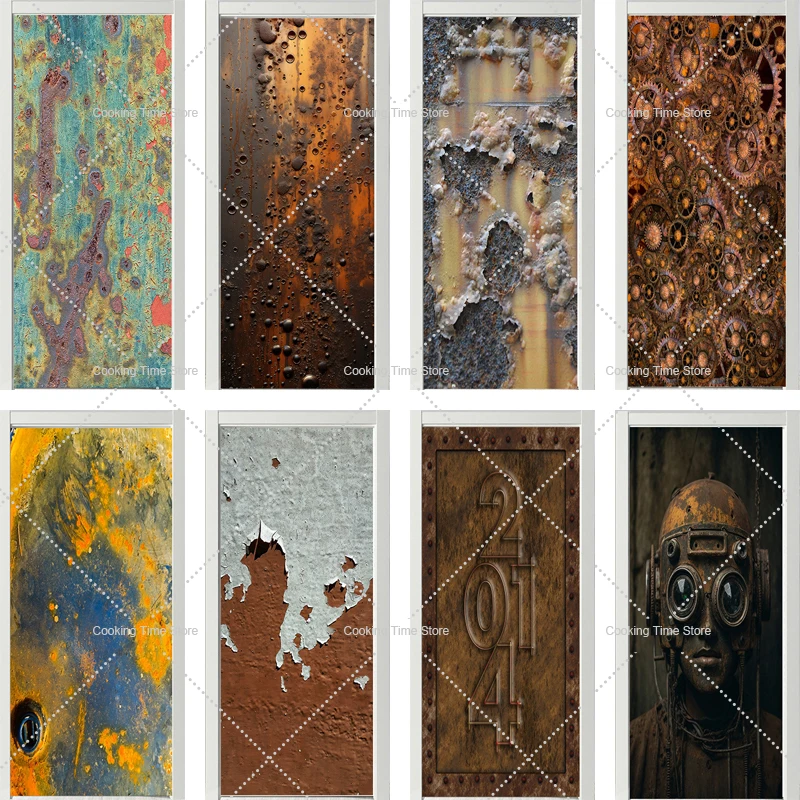 The-Rust-Series-Door-Stickers-3D-Self-Adhesive-Removable-Peel-and-Stick ...