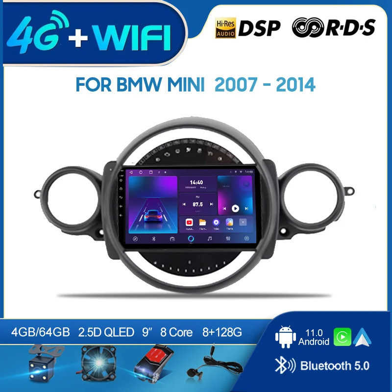 QSZN-For-BMW-MINI-COOPER-R56-R60-07-14-2din-Android-12-0Car-Radio ...