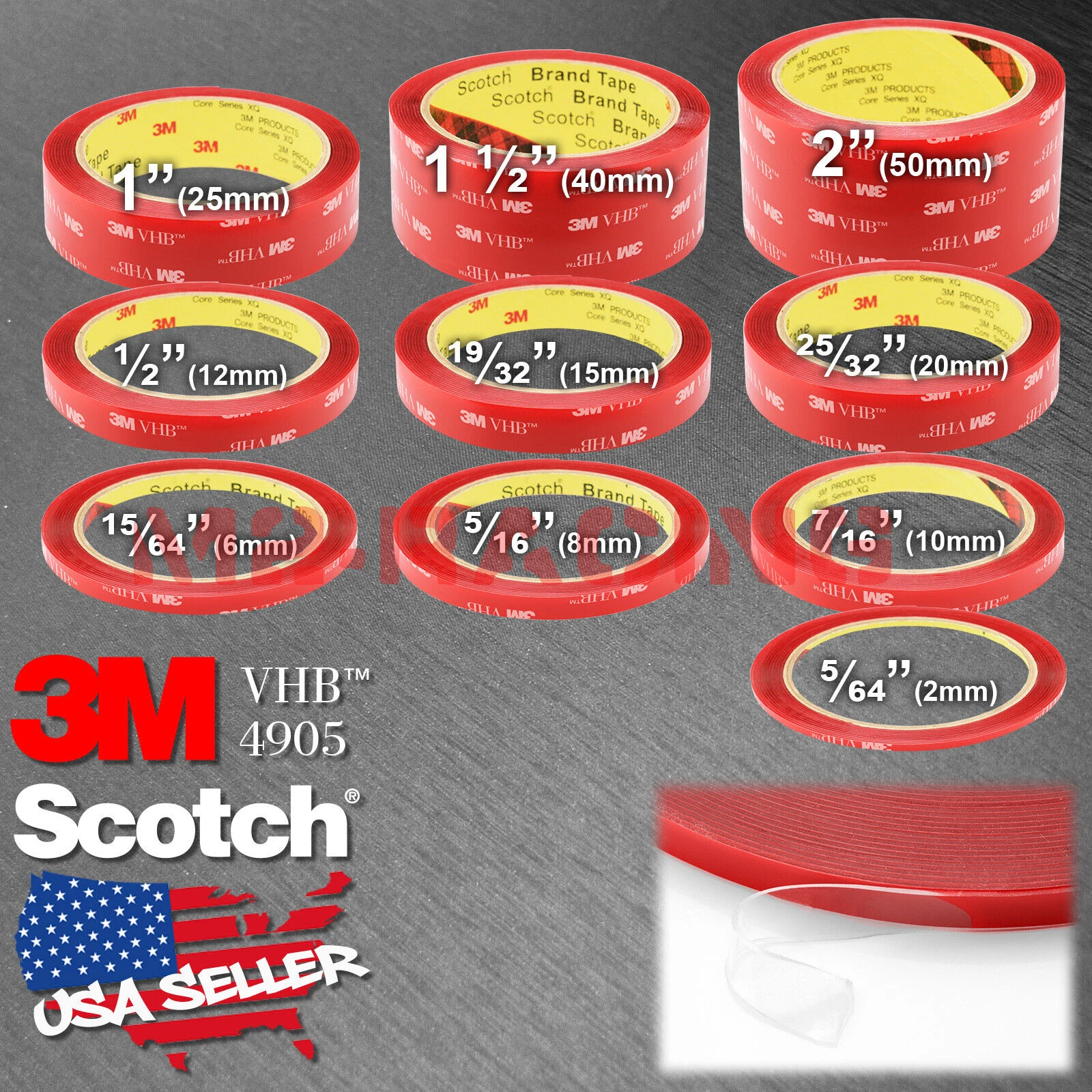 Free Shipping 3M Double Sided Tape VHB 4910 transparent Clear home ...