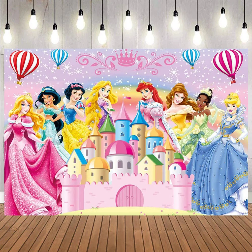 Disney-Princess-Snow-White-Elsa-Cinderella-Girls-Birthday-Photography ...