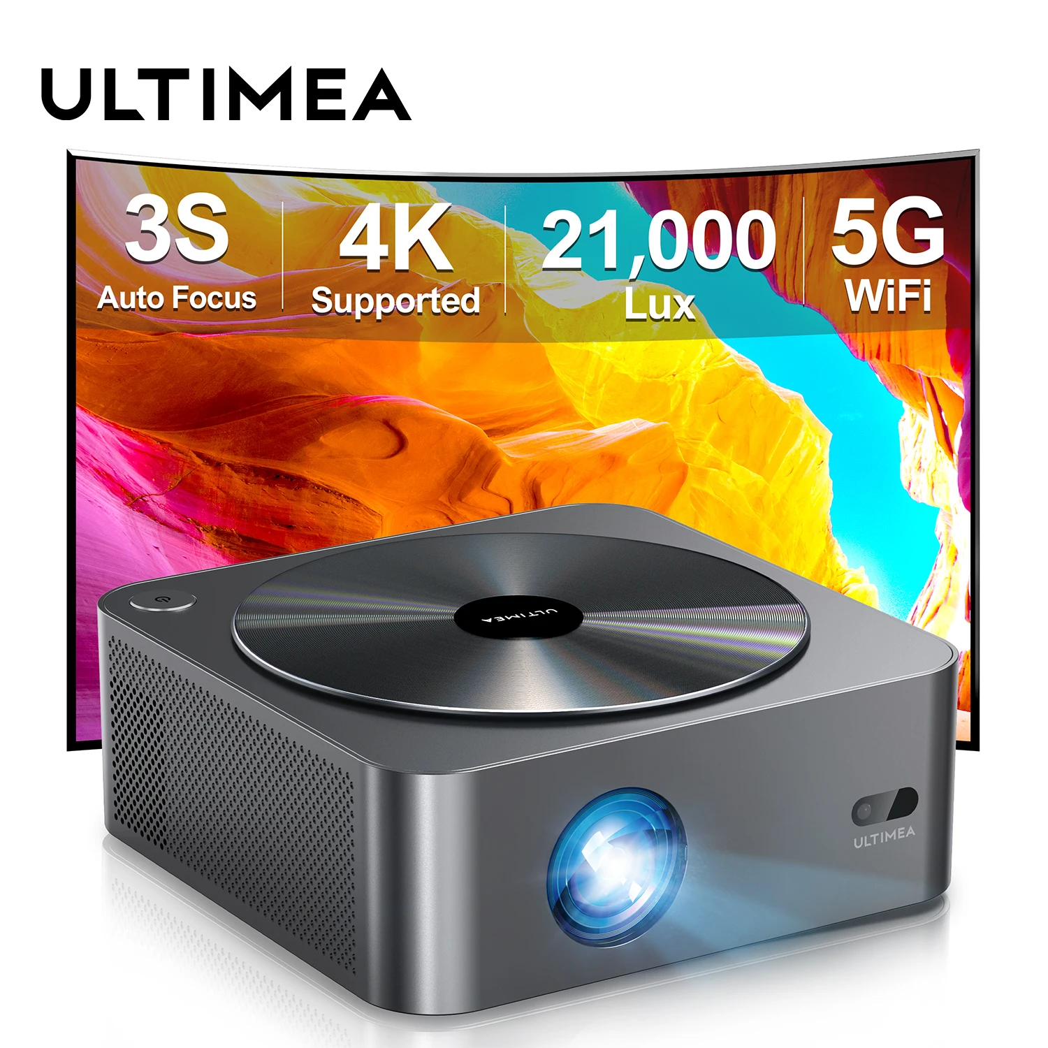 ULTIMEA Full HD 1080P Projector 5G WiFi LED 4K Video Movie Smart ...