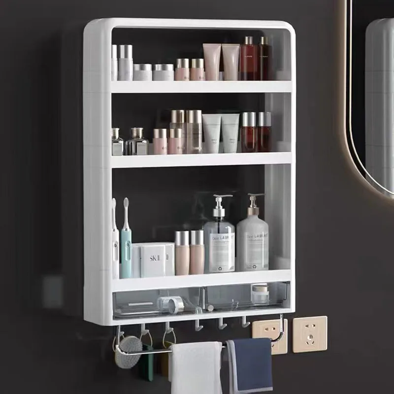Makeup-Storage-Shelves-Wall-Mounts-Rack-Holder-Toiletries-Organizer ...