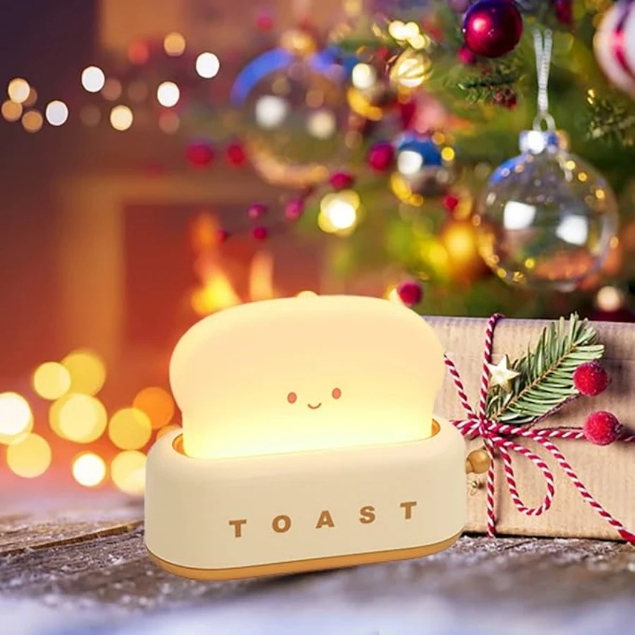 Toaster-Night-Light-Lamp-Rechargeable-Small-Lamps-with-Smile-Face-Cute ...