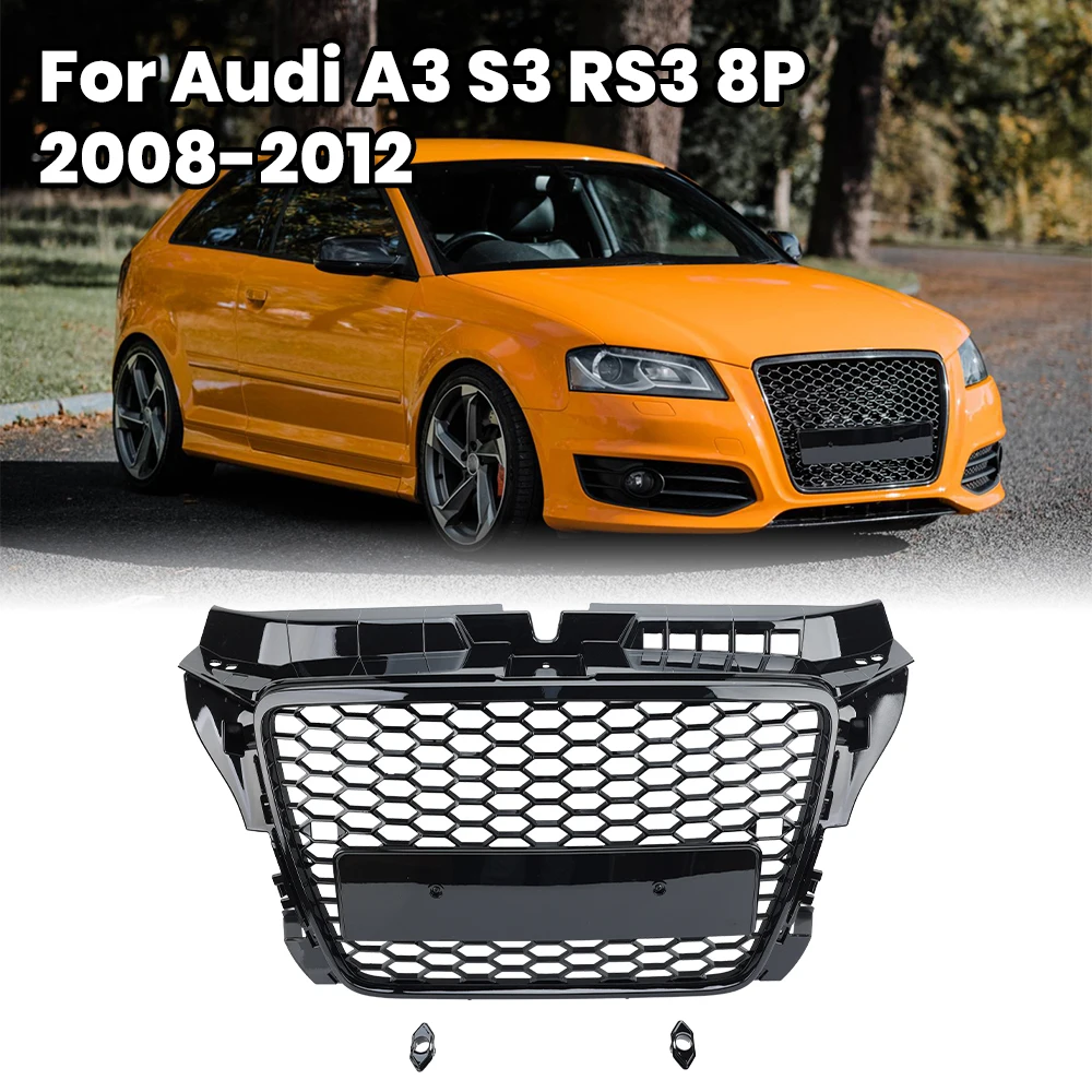Honeycomb Mesh Front Bumper Grille For Audi A3 S3 RS3 8P 2008 2009 ...