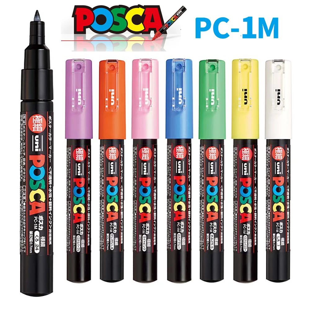1 Pcs Caneta de Tinta de Caneta Marcador POSCA UNI PC 1M POP Cartaz ...