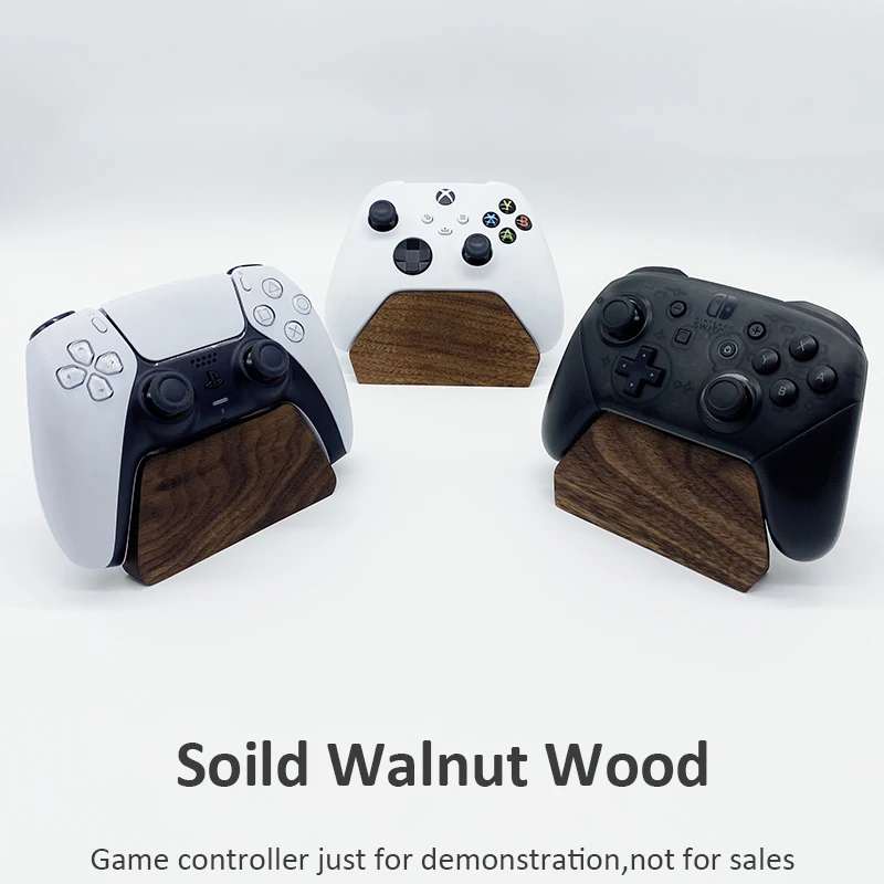 Solid-Walnut-Wood-Stand-For-Game-Controllers-XBOX-PS5-SWITCH-PRO-With ...