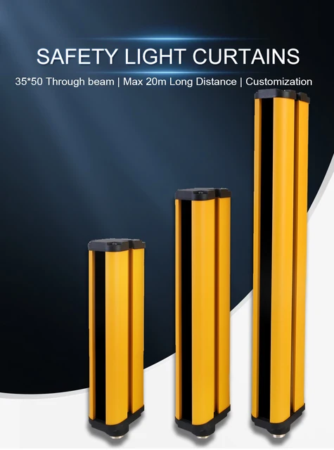 Safety Light Curtain Sensor – 4/6/8/10/12/16 Beam, 10mm/20mm/40mm ...
