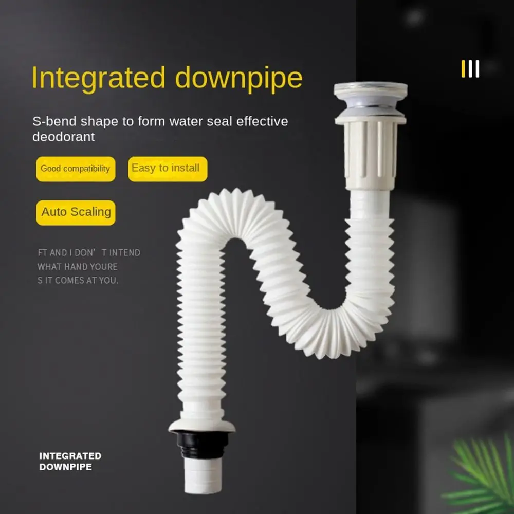 Bathroom-Water-Hose-Drain-Pipe-Set-Sink-Drains-Deodorant-Sewer-Wash ...