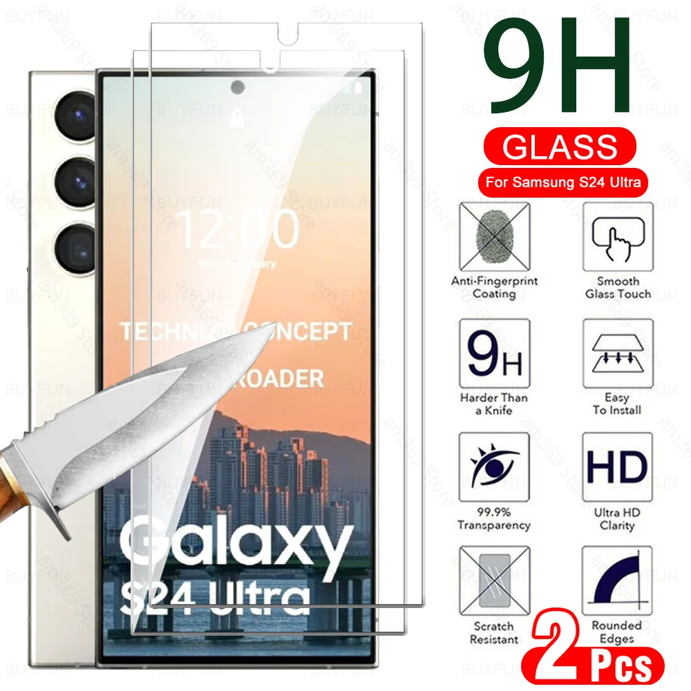 2Pcs-9H-Glass-For-Samsung-Galaxy-S24-Ultra-S23-5G-Tempered-Glass ...