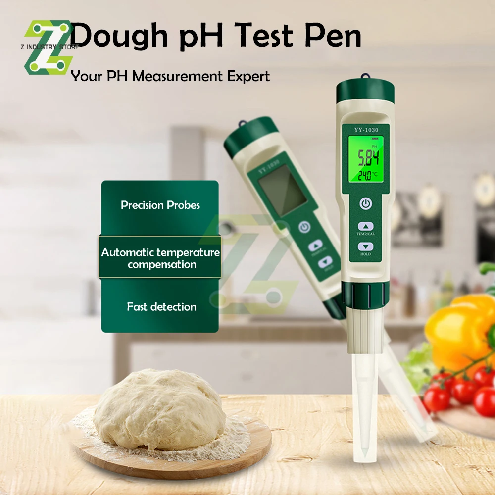 YY-1030-Food-PH-Meter-Thermometer-Electrode-PH-Measuring-Instrumen-for ...
