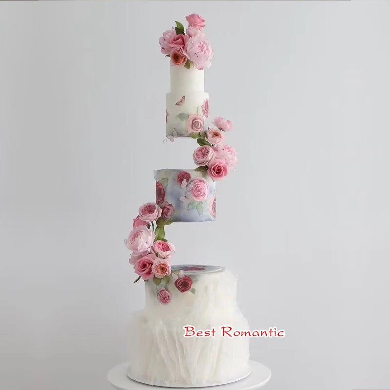 GOLD-Double-Layer-Cake-Support-Stand-Multi-layer-Cake-Base-Support-Iron ...