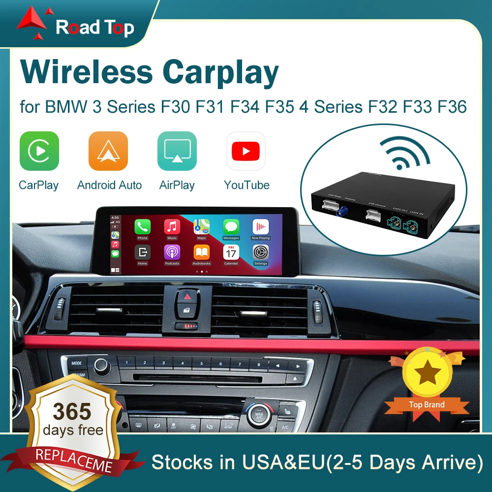 Wireless Carplay For Bmw 3 4 Series F30 F31 F32 F33 F34 F35 F36 2012-2020, With Android Mirror ...