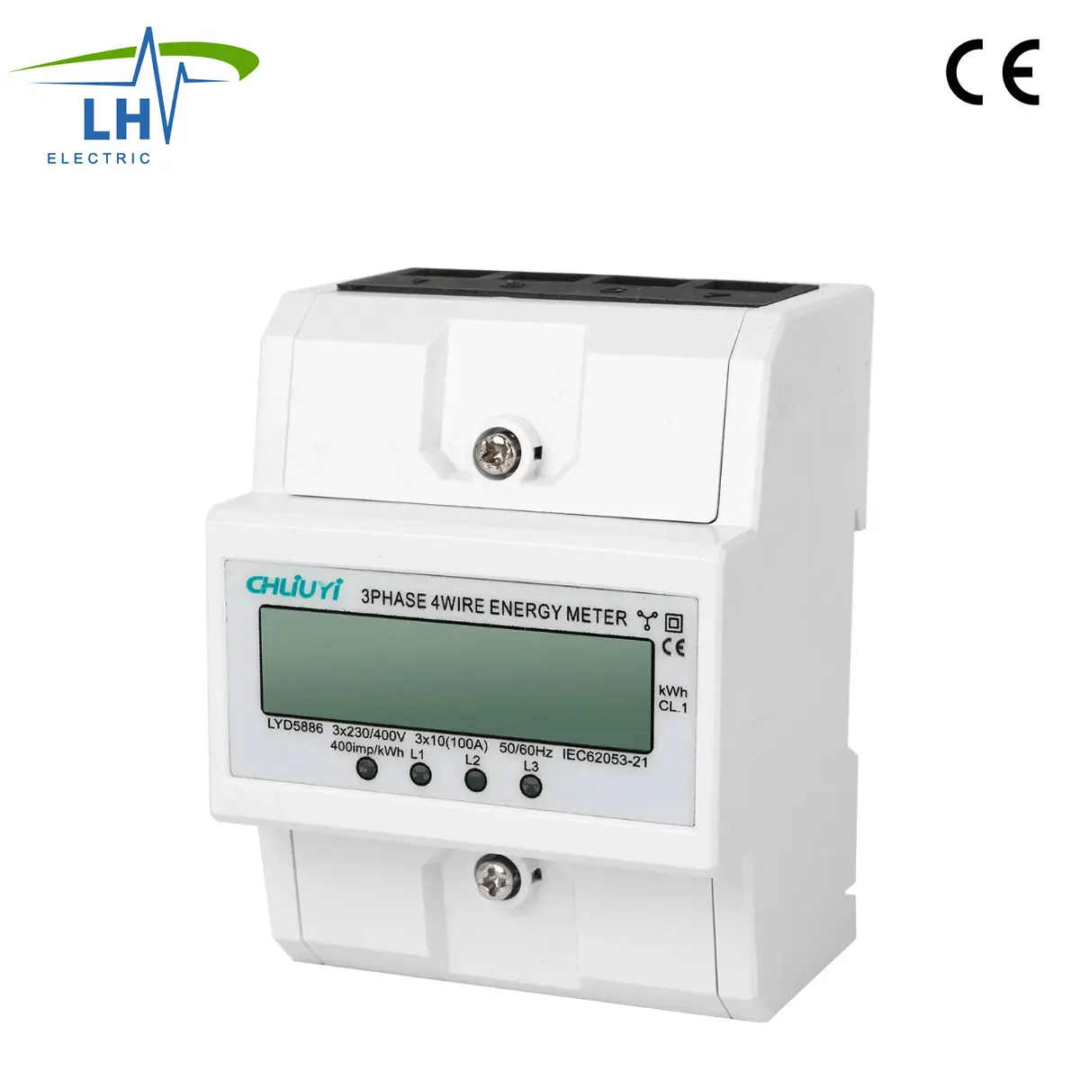 3-Phase-4-Wire-Din-Rail-Energy-Meter-Power-Consumption-Monitor-Digital ...