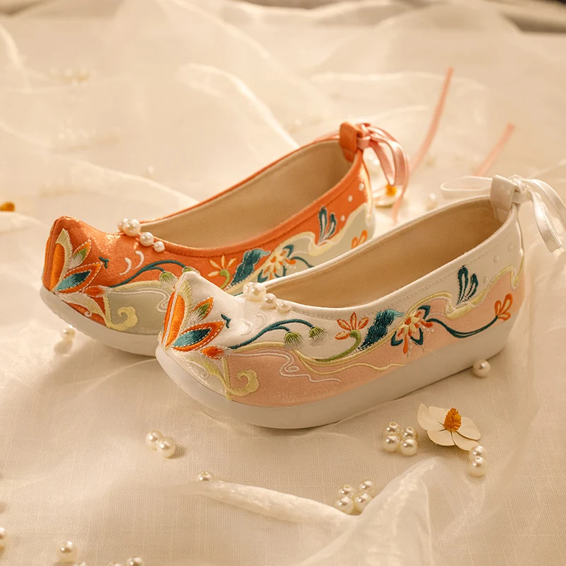 Tang Dynasty Chinese Style Hanfu Women's Shoes Ancient Style ...