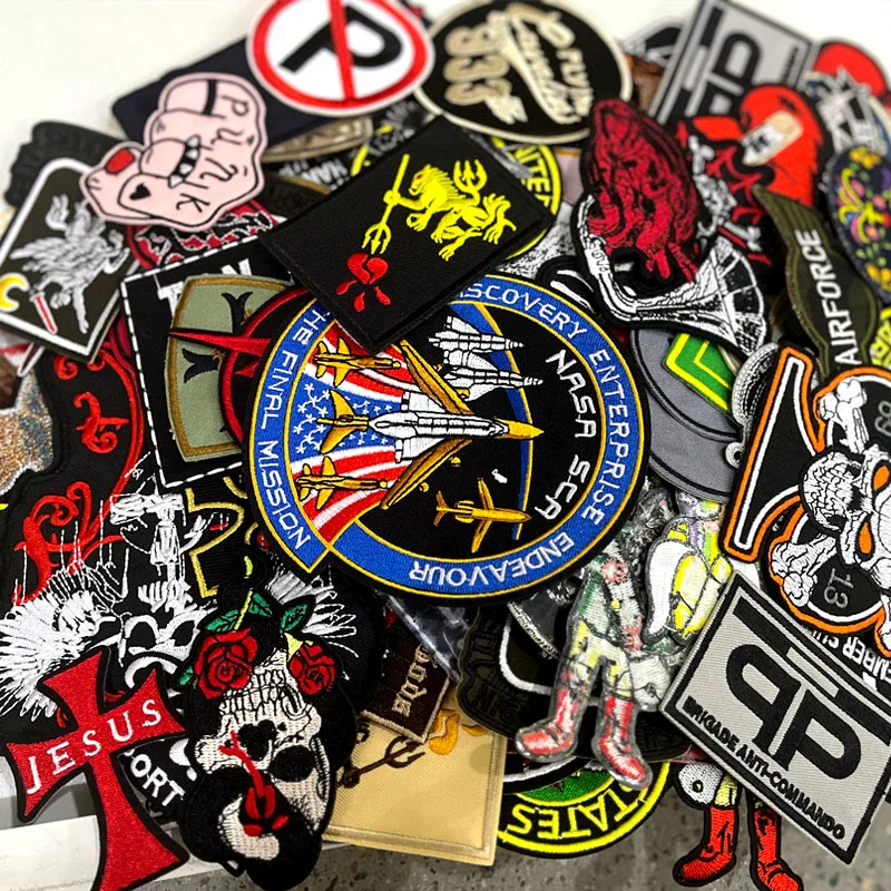 10-20-30-40-50PCS-Random-Mixed-Punk-Embroidery-Patch-Iron-On-Patches ...