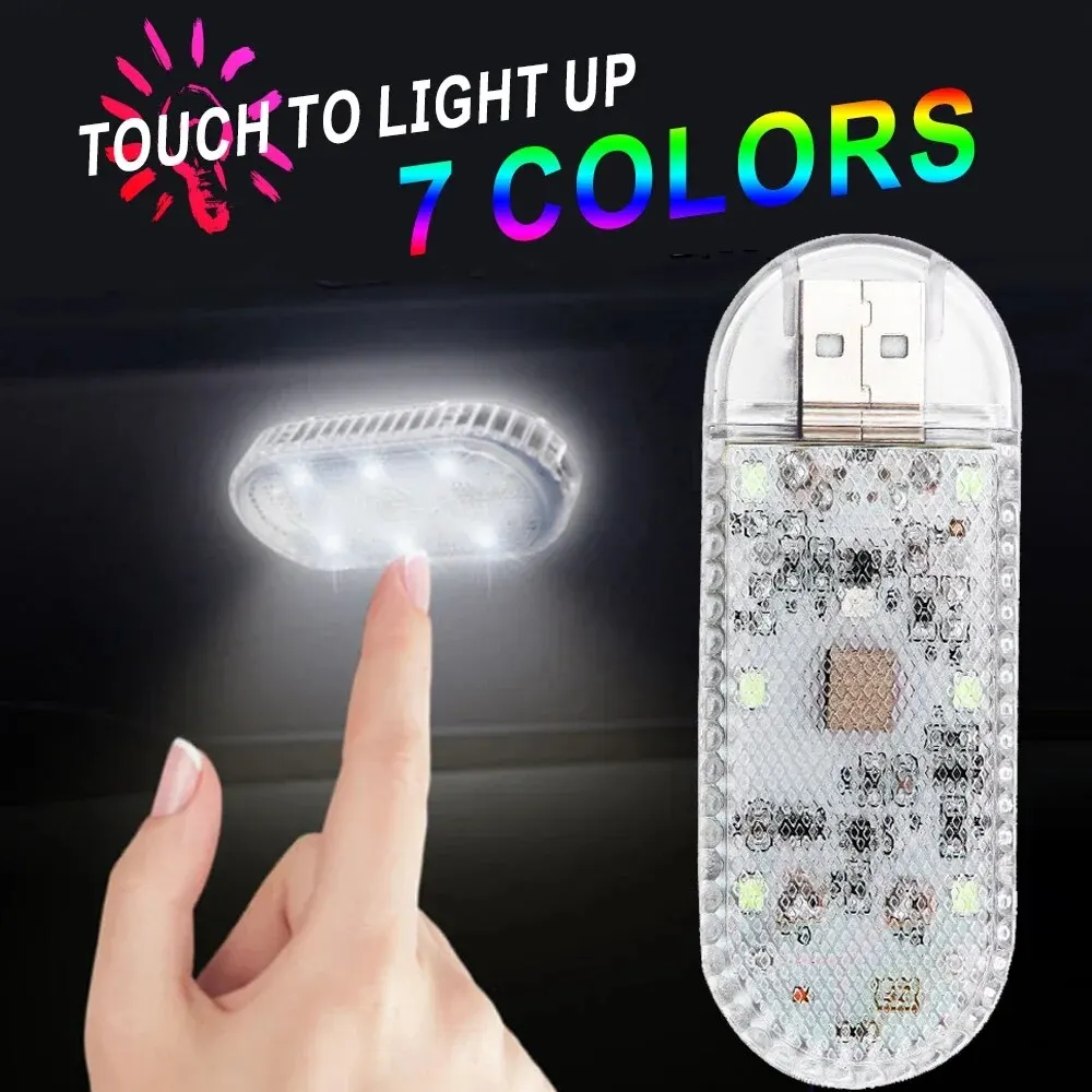 High-Brightness-LED-Touch-Light-USB-Charging-Car-Interior-Lighting ...