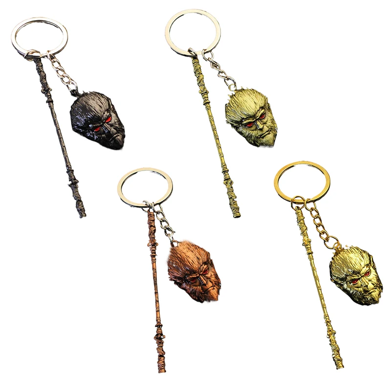Black-Myth-Wukong-Golden-Hoop-Rod-Monkey-Head-Pendant-Keychain ...