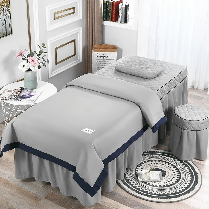 4pcs-Bedding-Sets-Beauty-Salon-Bed-Cover-Massage-Spa-Bedskirt-with-Hole ...