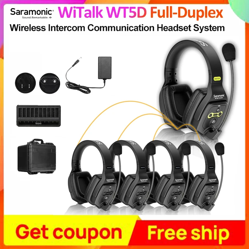 Saramonic-Witalk-WT5D-Team-Group-Boat-Headphone-Headsets-Microphone ...