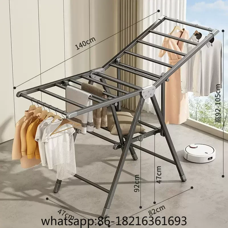Folding-clothes-hanger-balcony-floor-standing-aluminum-alloy-clothes ...