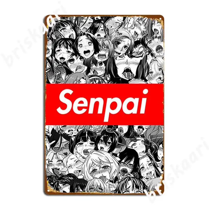 Senpai-Girls-Poster-Metal-Plaque-Create-Wall-Cave-Plaques-Bar-Cave-Tin ...
