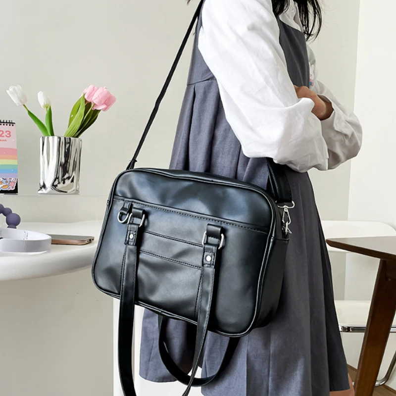 Japanese-Preppy-Style-Shoulder-Bag-Women-PU-Leather-JK-Uniform-Bag ...