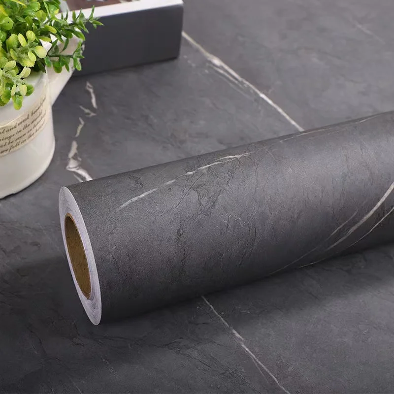 Thick Ancient Grey Matte Marble Waterproof Wall Stickers Self Adhesive ...
