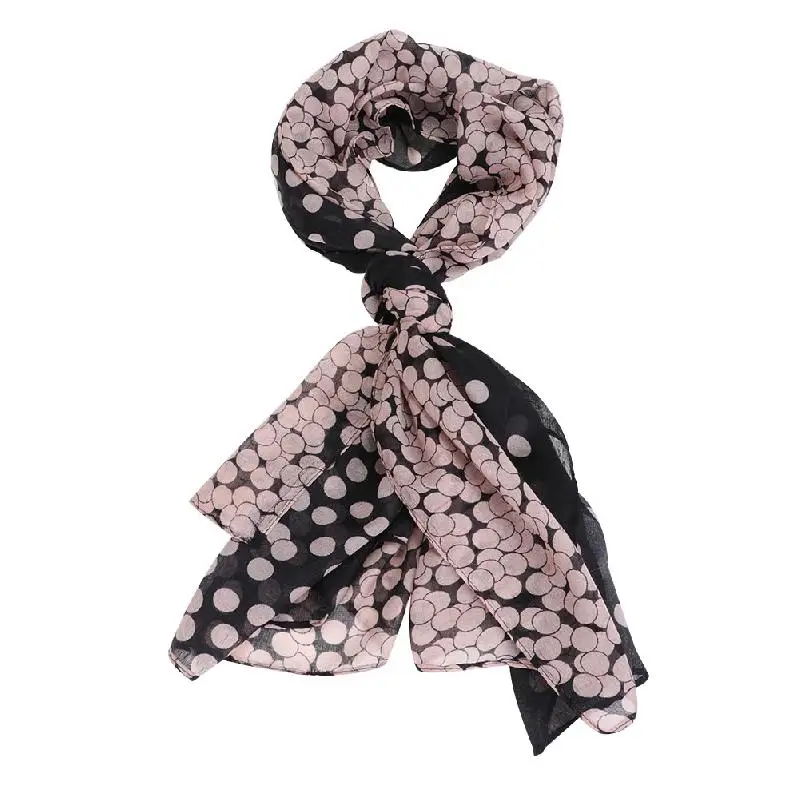 Chiffon-Scarf-Fashion-Dot-Print-Small-Head-Neck-scarf-Headscarf ...
