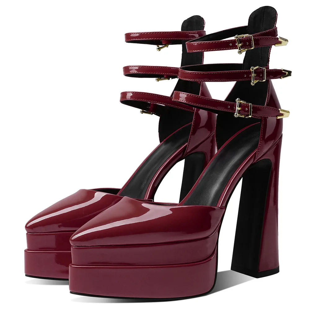 Platform High Heel Shoes Women Luxury | Double Platform High Heels ...