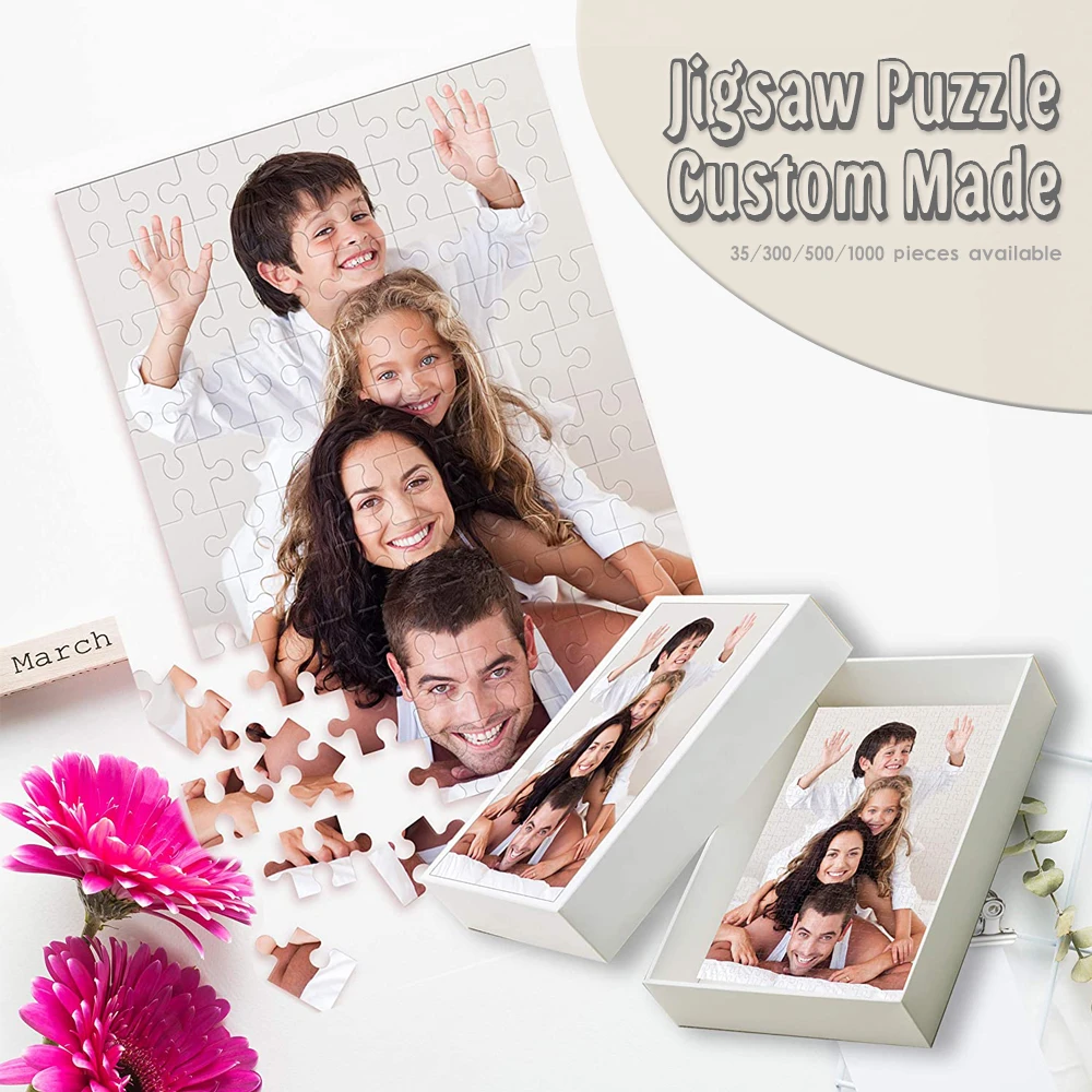 Custom Made Jigsaw Puzzles 35/300/500/1000Pcs Wooden/cardboard Premium ...