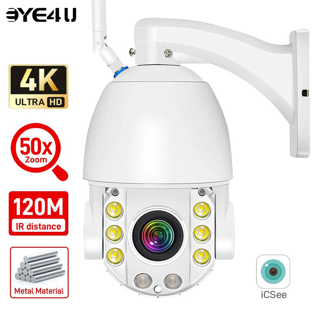 4K-8MP-WiFi-Security-Camera-Outdoor-50X-Zoom-120M-IR-Distance-PTZ-Video ...