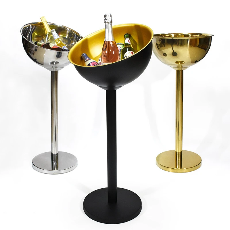 304 Stainless Steel Champagne Basin Floor Standing Stand Cooling Ice ...