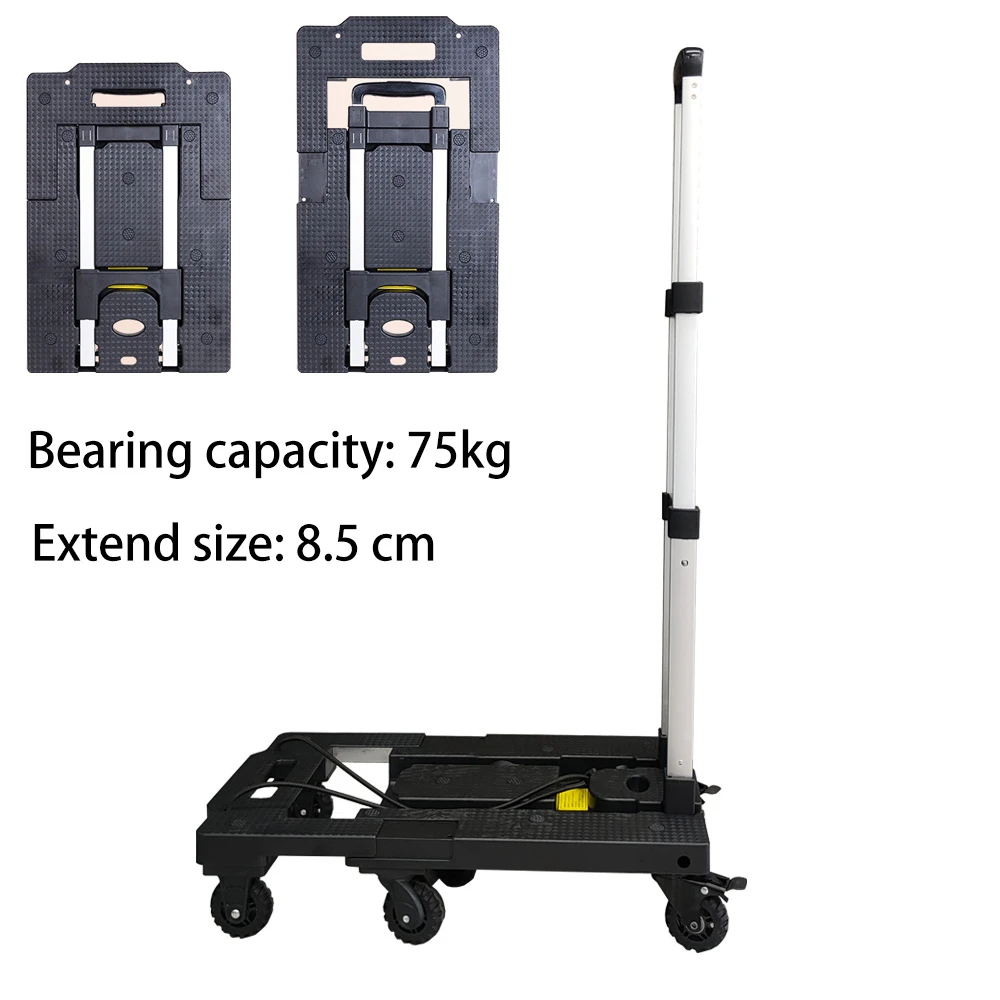 75KGS Heavy Load Total Folding Extendable Transport Platform Dolly ...
