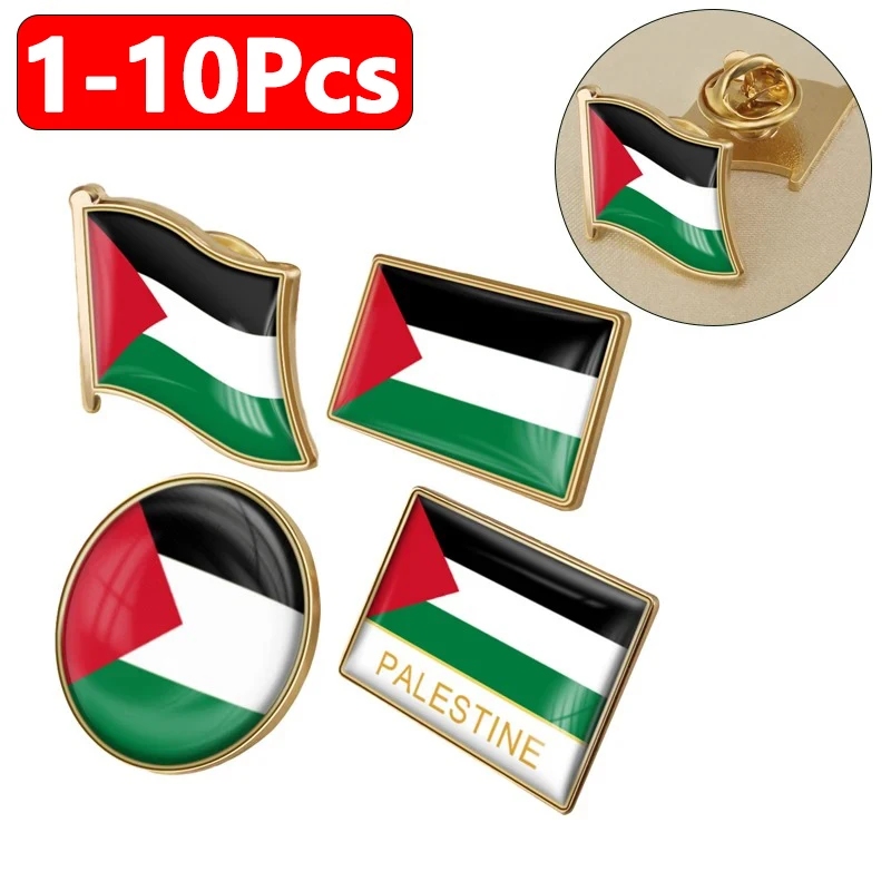 1-10Pcs-Palestine-National-Flag-Pin-Country-Flag-Metal-Lapel-Pin-Israel ...