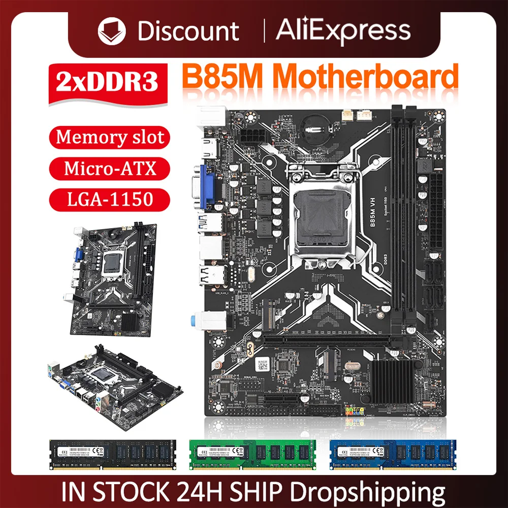 B85M-VH-Computer-Motherboard-NVME-M-2-SSD-LGA-1150-PC-Mainboard-PCI-E ...