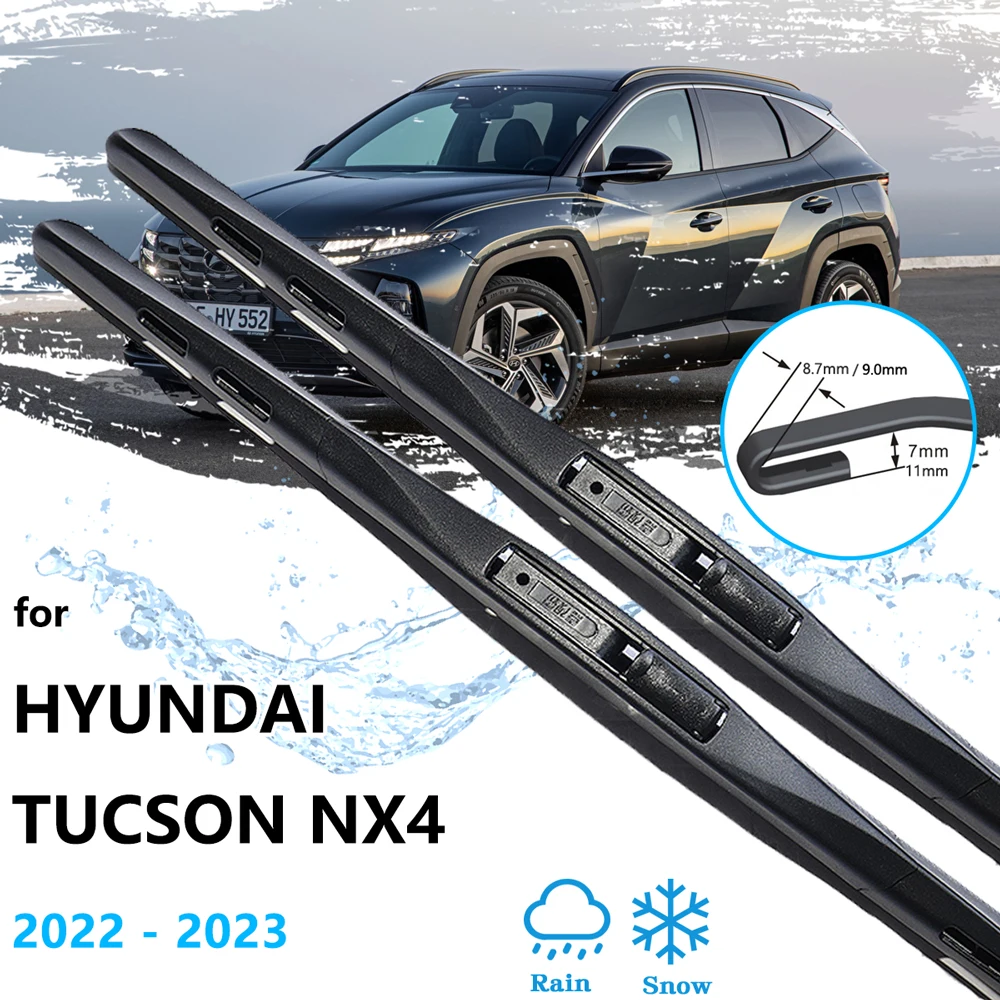 For-Hyundai-Tucson-NX4-2022-2023-Frameless-Winter-Wipers-Blades-Front-Window-Windshield ...