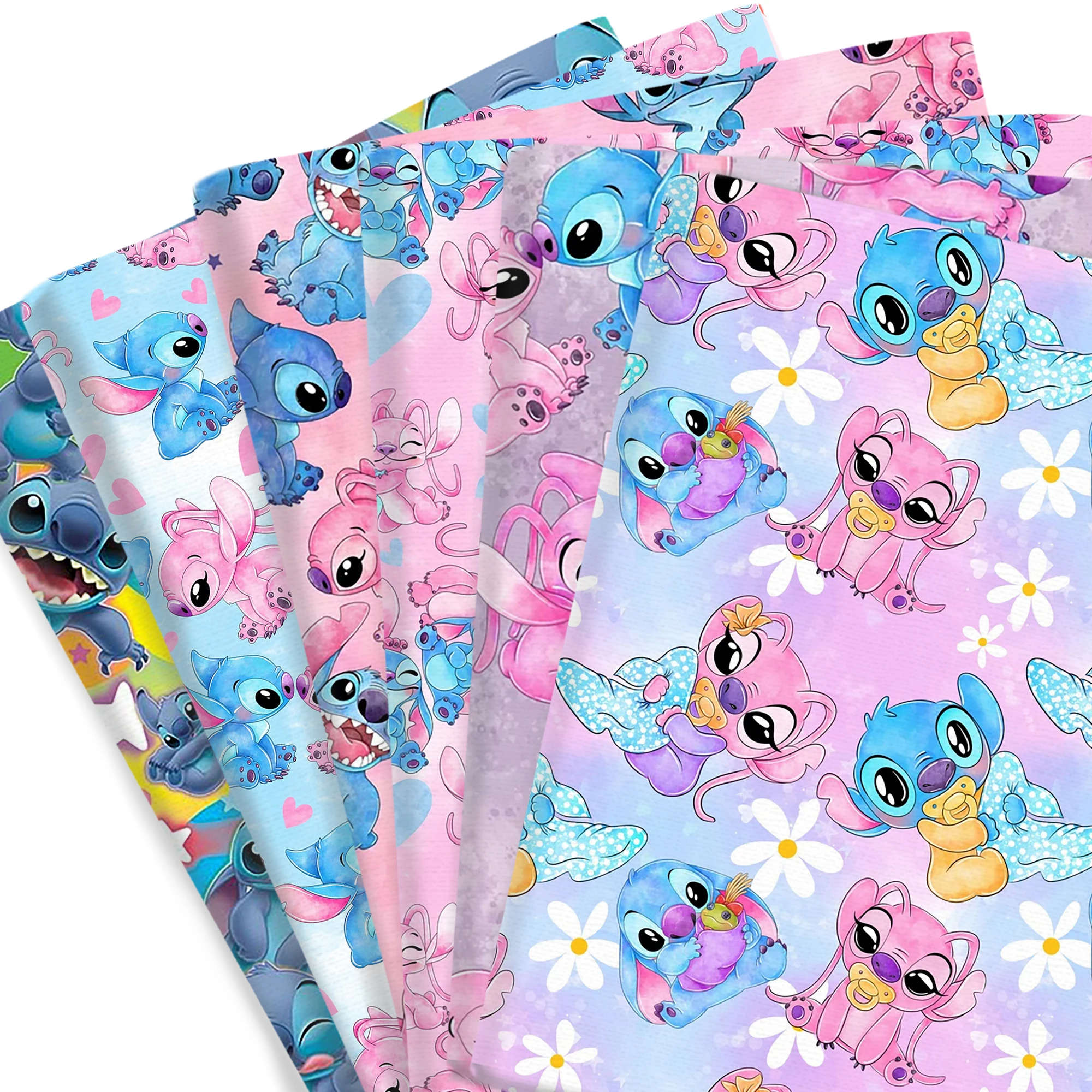 Free-Ship-Lilo-And-Stitch-Valentine-S-Day-Polyester-Cotton-Fabric-Cloth ...