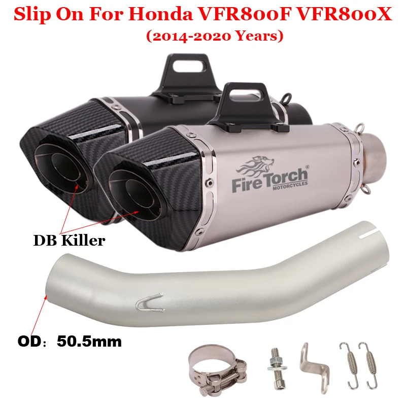 Slip-On-For-Honda-VFR800F-VFR800X-VFR-800-X-F-2014-2020-Motorcycle ...