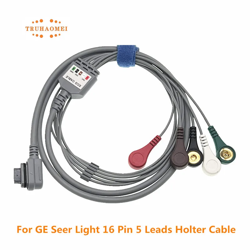 Holter Cable For GE Seer Light Holter Recorder 16 Pin 2008594-001 or ...