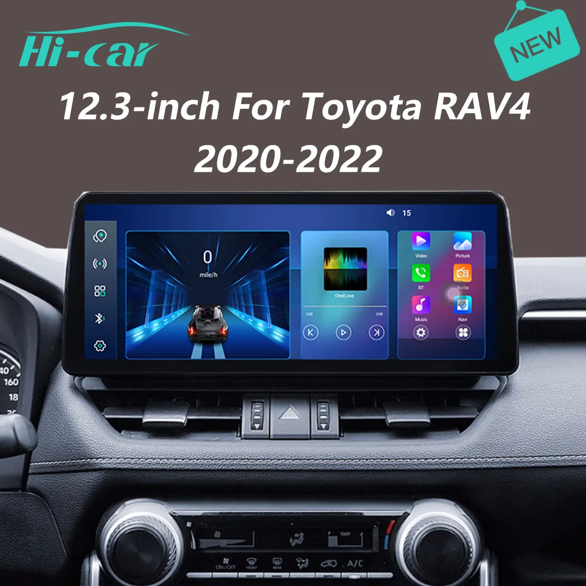 12-3-inch-4G-2-Din-Car-Android-Radio-For-Toyota-RAV4-2020-2022-GPS ...