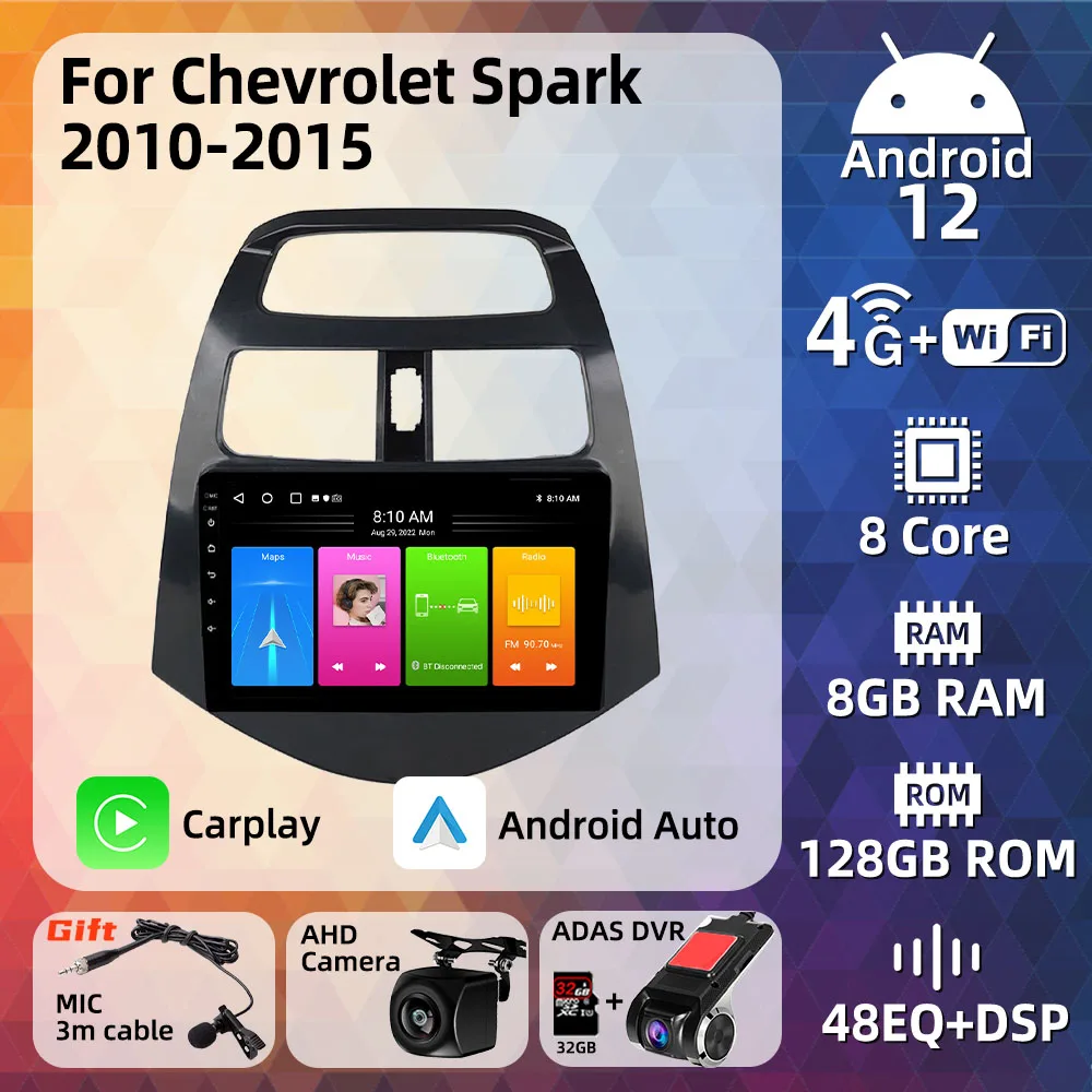 Car-Radio-with-Screen-for-Chevrolet-Spark-2010-2015-2Din-Android-Stereo ...