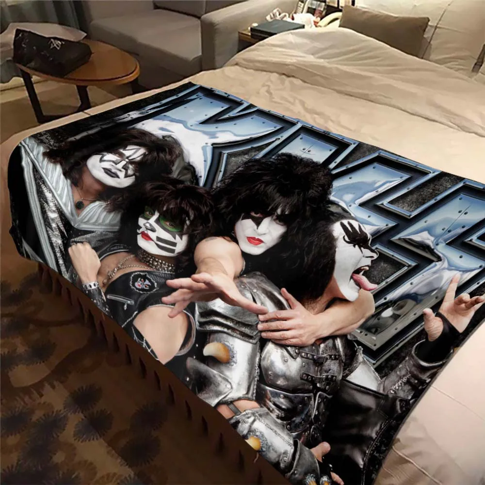 Rock-Band-Kiss-Band-Blanket-Fashion-Flannel-Fluffy-Fleece-Throw-Blanket ...