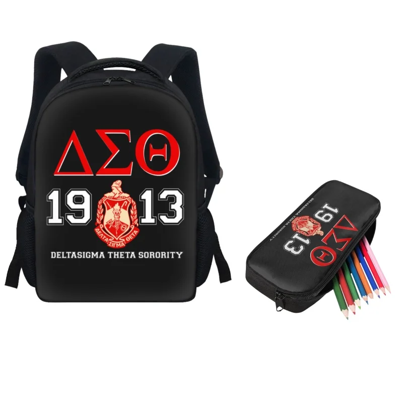 Twoheartsgirl Delta Sigma Theta Printed Kids School Bags Children Boys ...