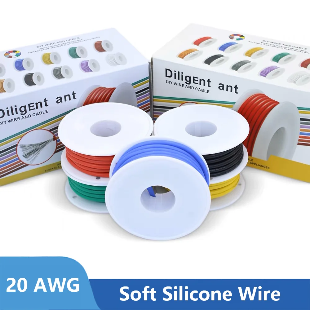 20AWG 25m/50m/box Super Soft Silicone Wire Heat Resistant Flexible ...