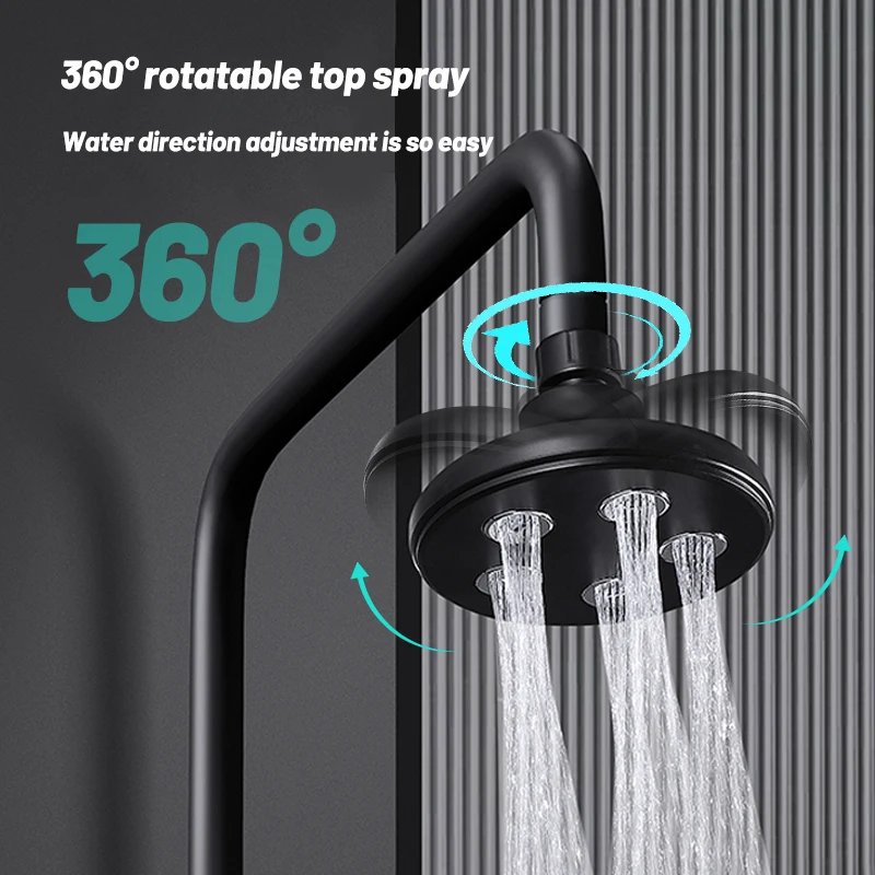 NEW-Black-High-Pressure-Mini-Rainshower-Magic-Water-Flow-Rainfall ...