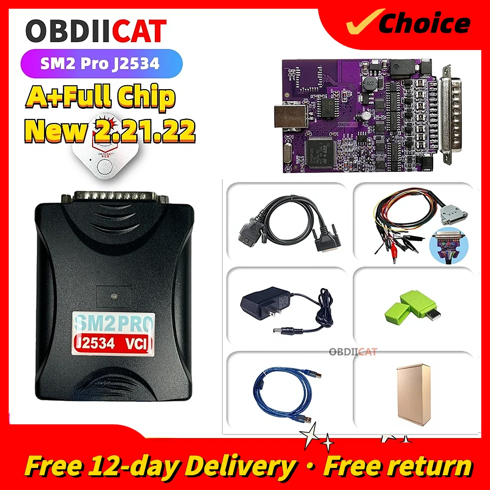 SM2 PRO J2534 VCI PCM programador ECU Dongle 67 en 1 Scanmatik 2 Pro V1 ...